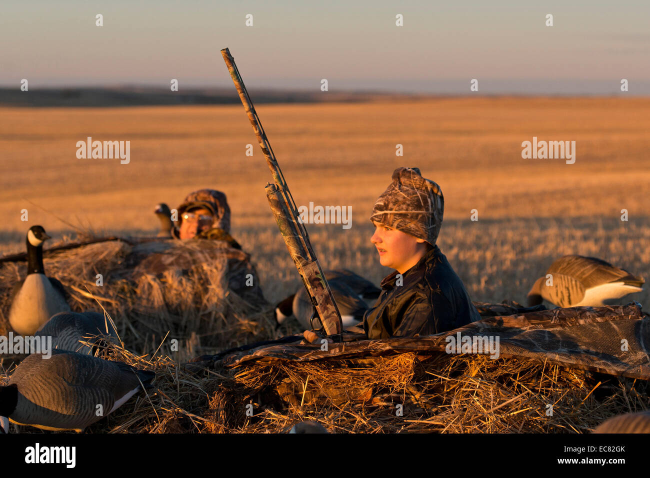 Pair of hunters Stock Photo - Alamy