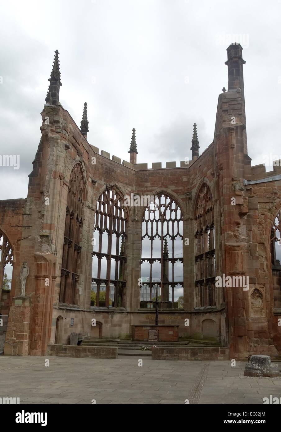 Ruins of St Michael's Cathedral Coventry, England. a 14th-century ...