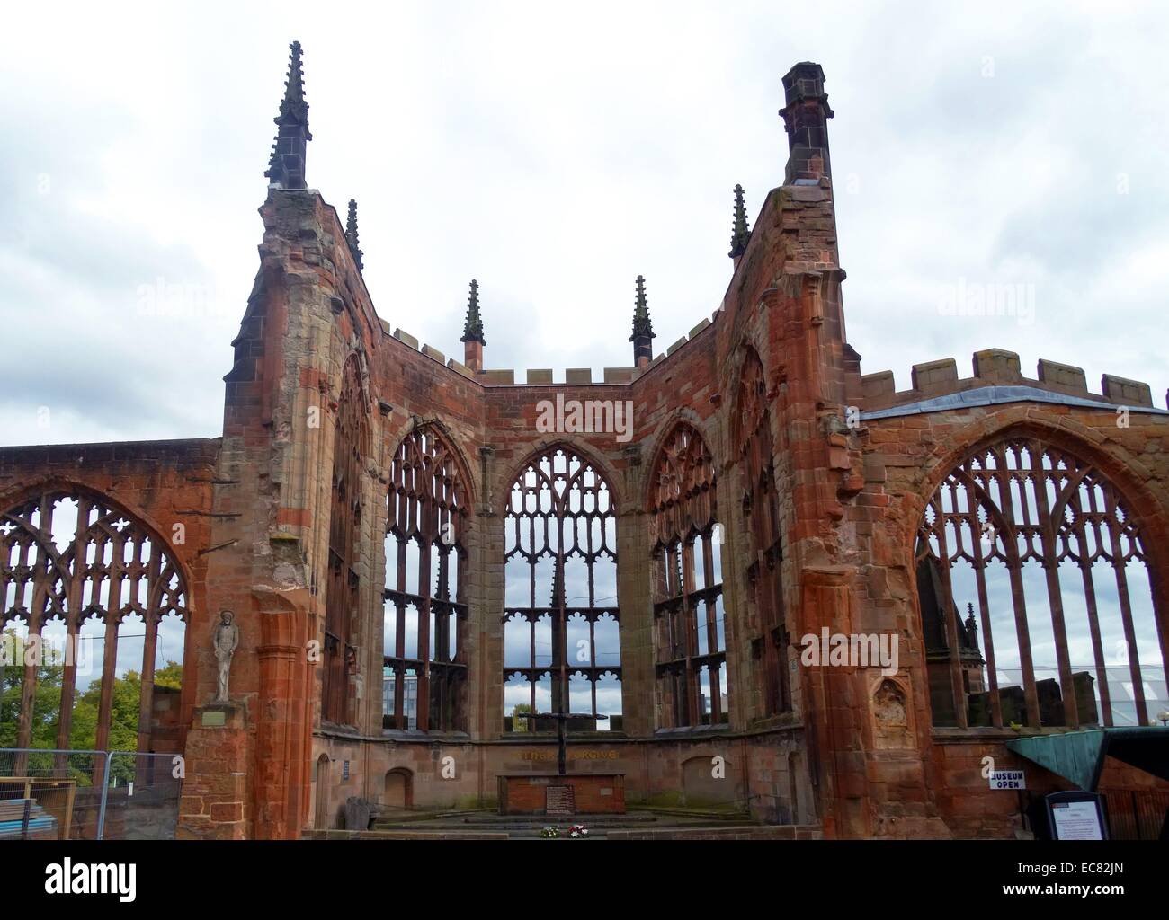 Ruins of St Michael's Cathedral Coventry, England. a 14th-century ...