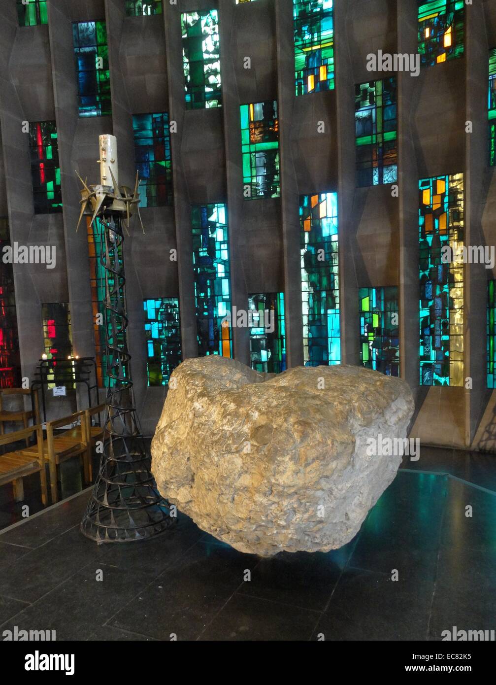 Boulder from Bethlehem and stained glass windows designed by john Piper ...