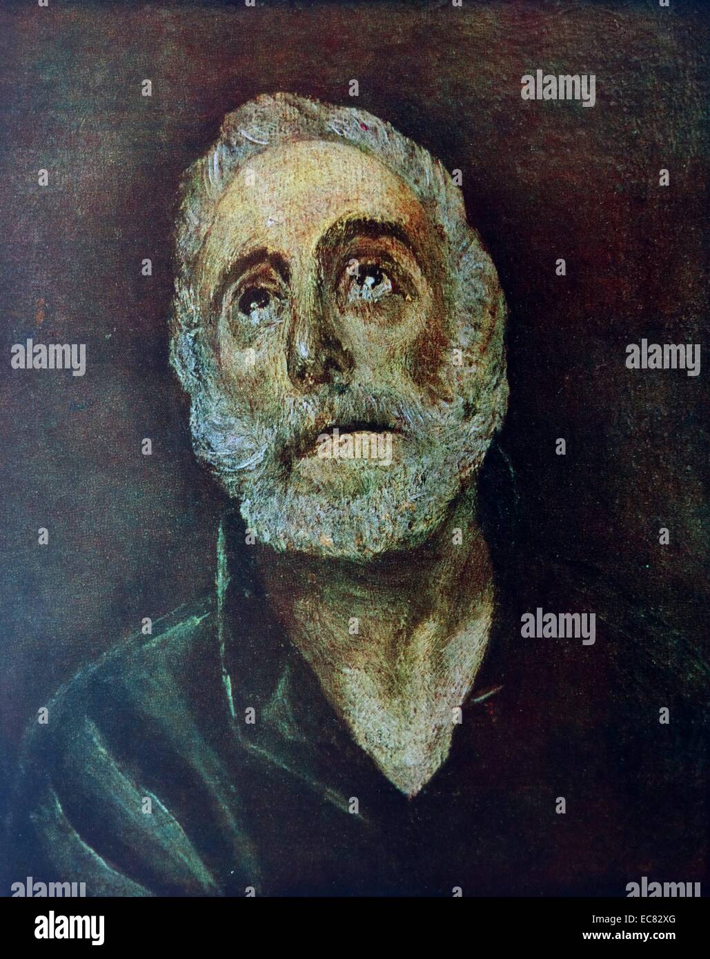 Portrait of Saint Peter one of the Twelve Apostles of Jesus Christ and ...