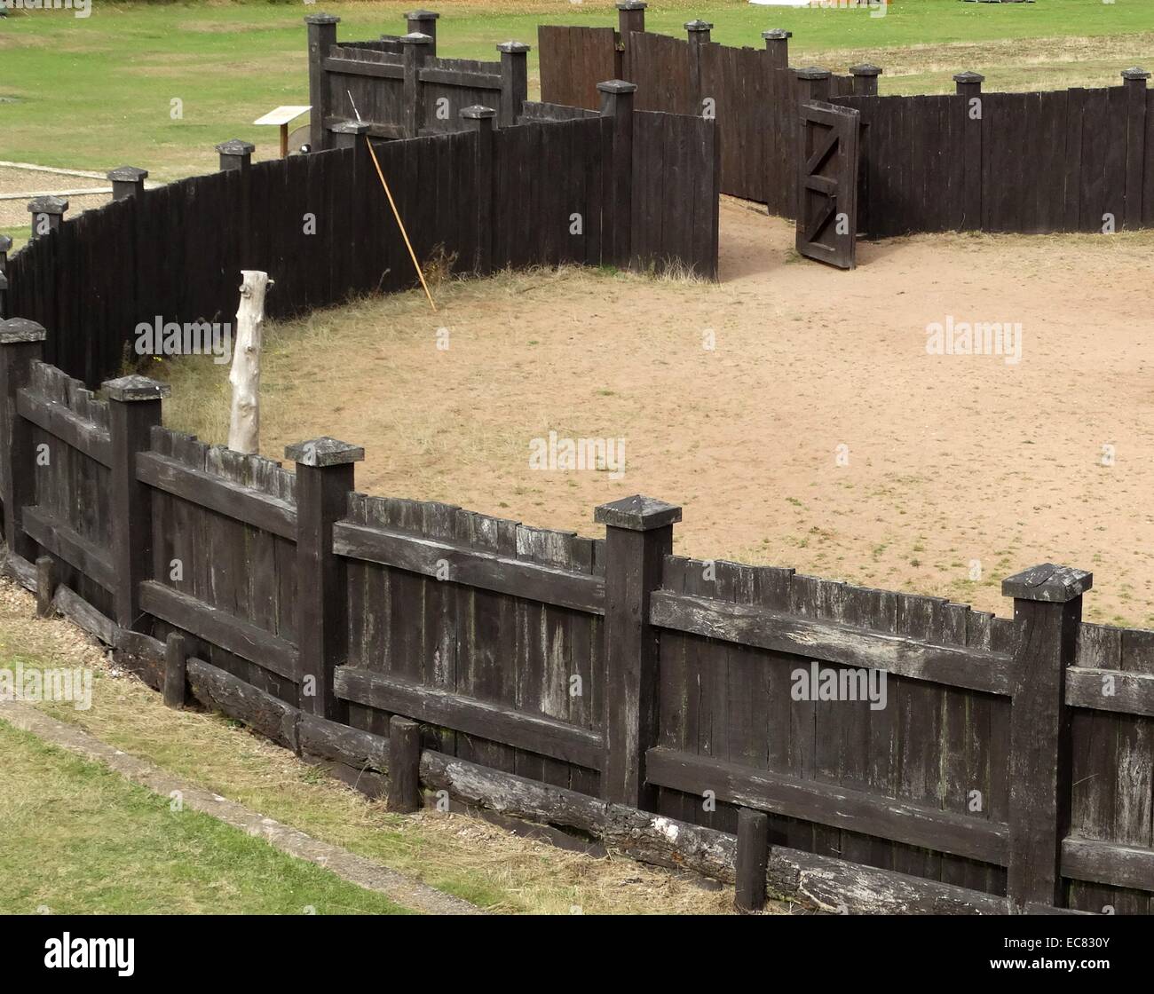 The gyrus (used for training horses) inside the Lunt Roman Fort is the ...