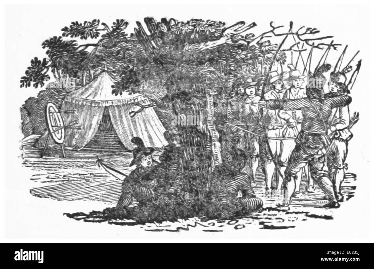 This 1795 illustration shows Robin Hood, the legendary English outlaw ...