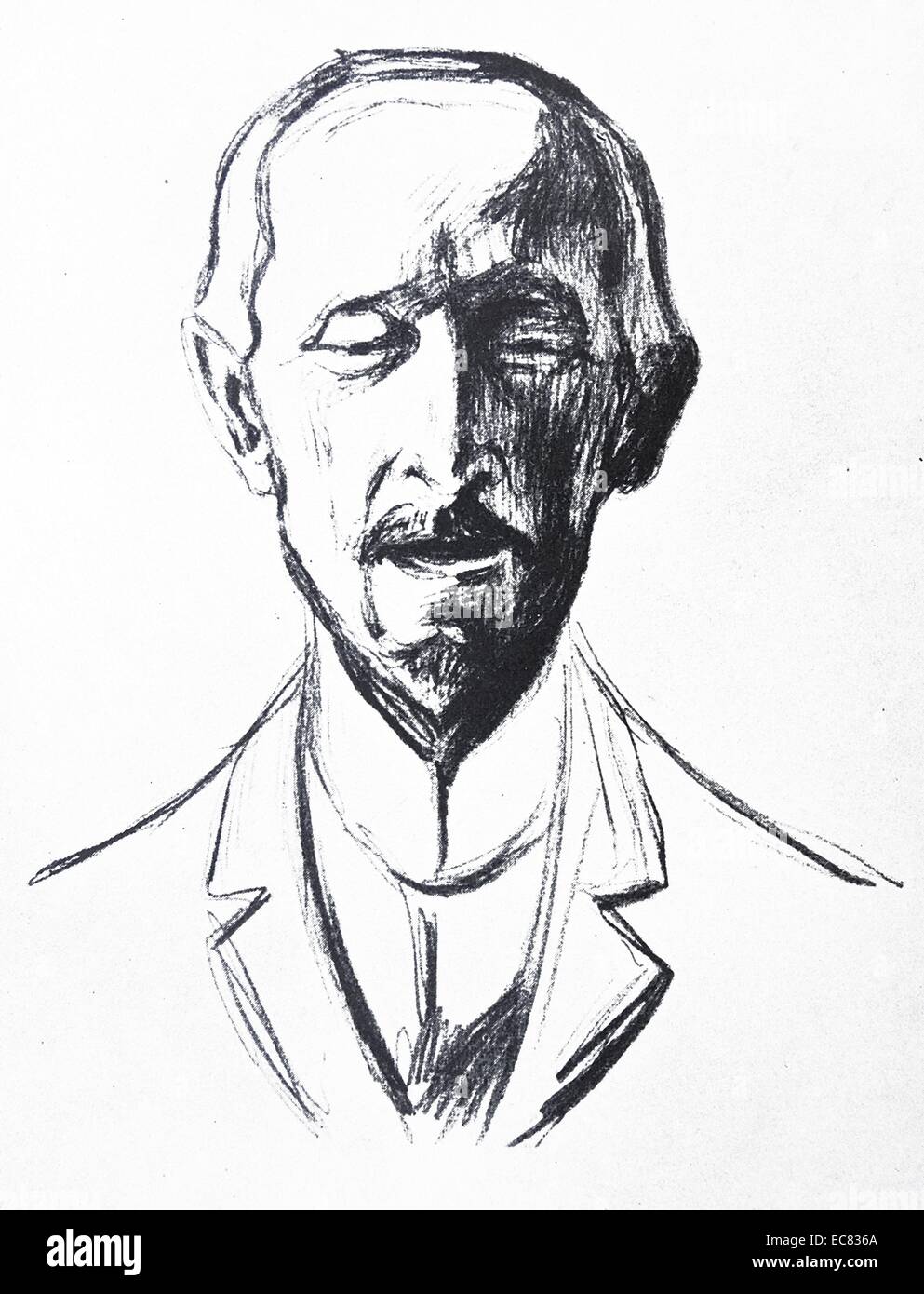 Portrait of Albert Kollmann by Norwegian artist Edvard Munch (1863-1944 ...
