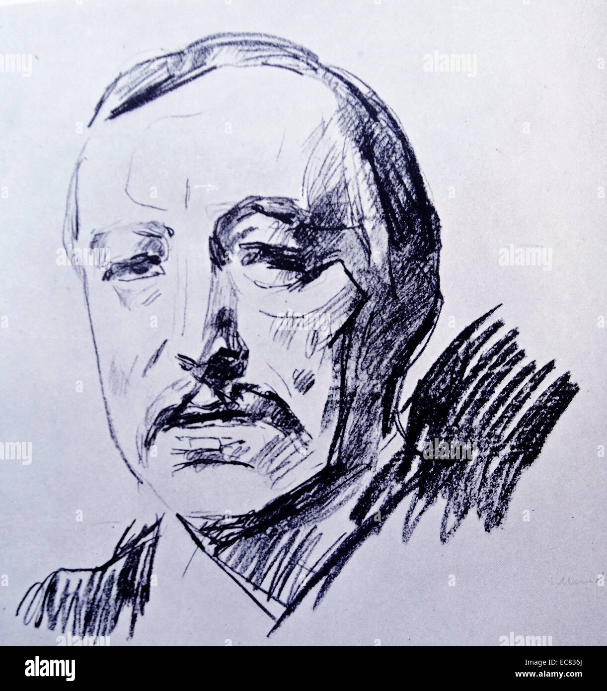 Portrait of Thorvald Stang by Norwegian artist Edvard Munch (1863-1944 ...