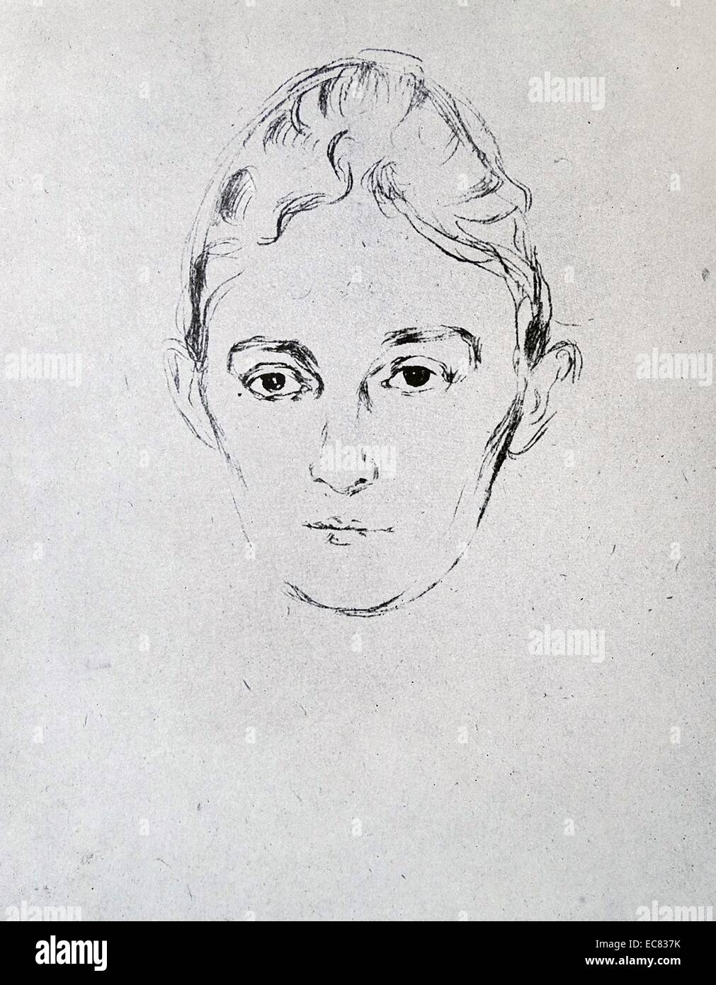 Portrait of Mrs Dr. Linde by Norwegian artist Edvard Munch (1863-1944 ...