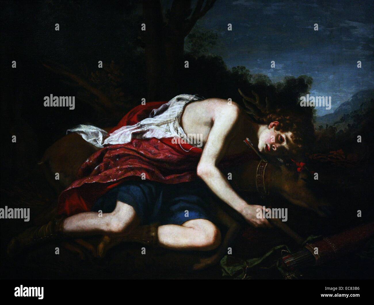Painting titled 'Cyparissus' depicts a young male mourning the death of ...