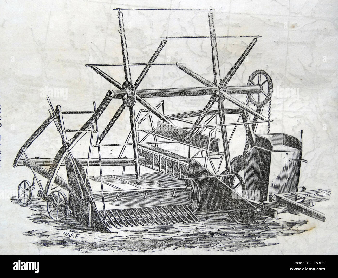 Hellard's patent Victoria side-delivery reaping and mowing machine ...