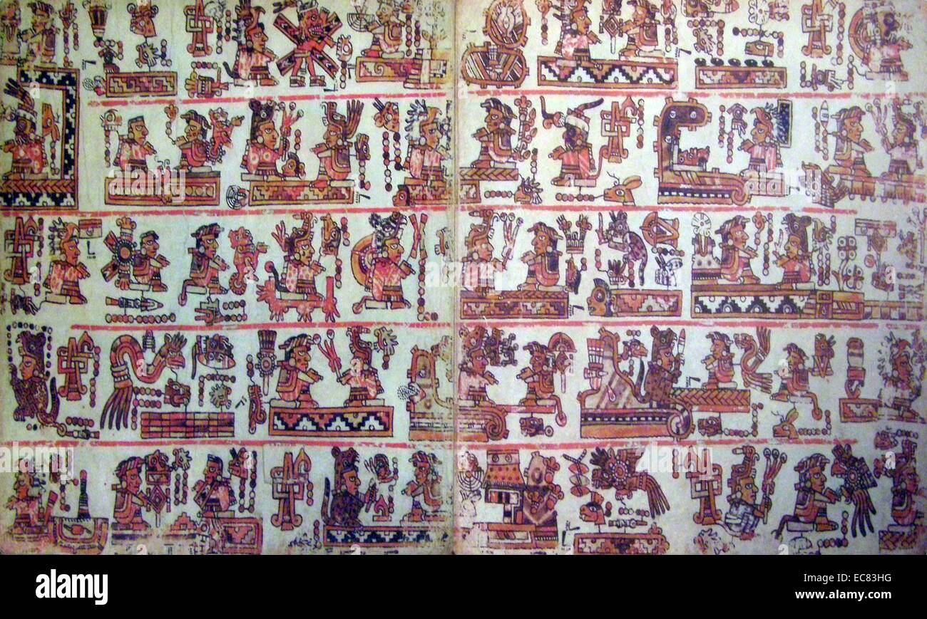 Codex bodley pictographic manuscript mixtec mexico manuscript hi-res ...