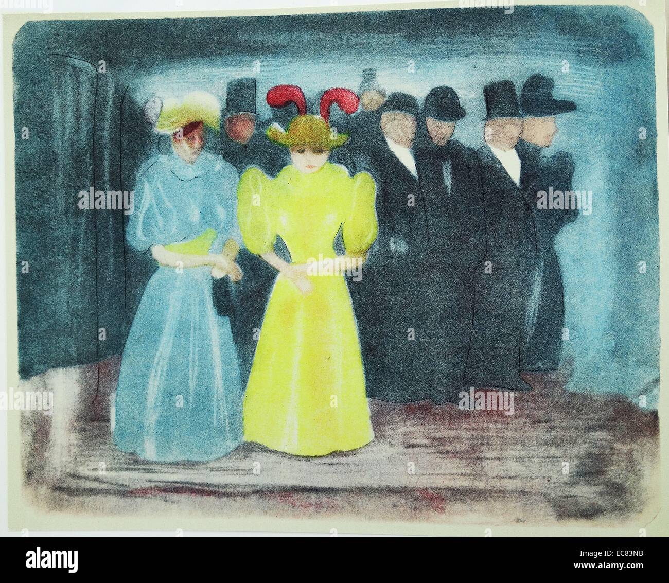 Work entitled Nocturnal Street Scene by Norwegian artist Edvard Munch ...