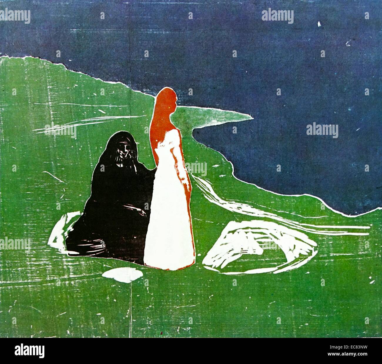 Work entitled Women On The Beach by Norwegian artist Edvard Munch (1863 ...