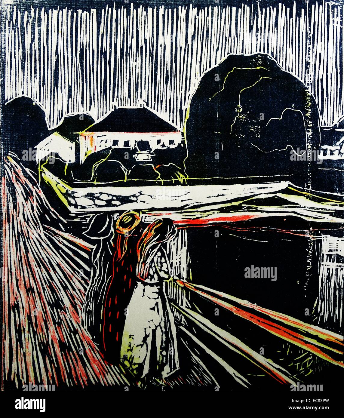 Edvard Munch The Girls On The Bridge