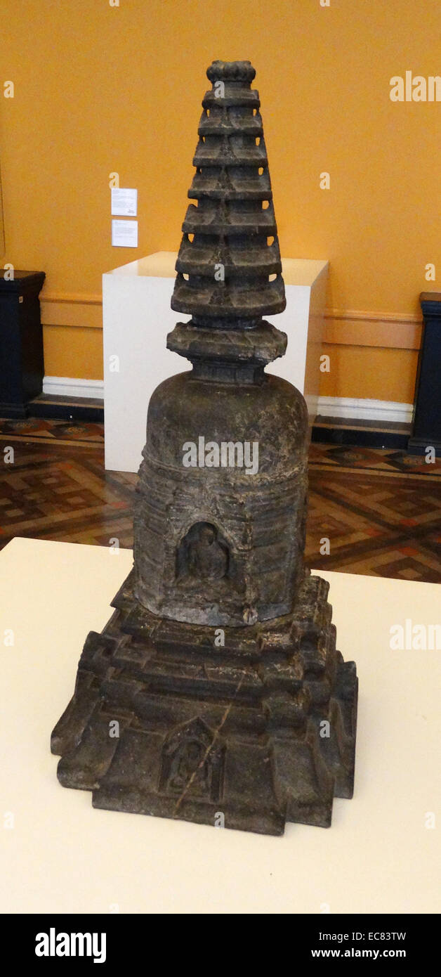 Votive Stupa. Bodh Gaya; Bihar; India; Stone. Stupas were used before ...