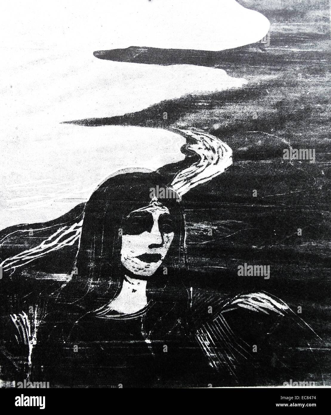Work entitled Woman's Head On The Beach by the Norwegian artist Edvard ...