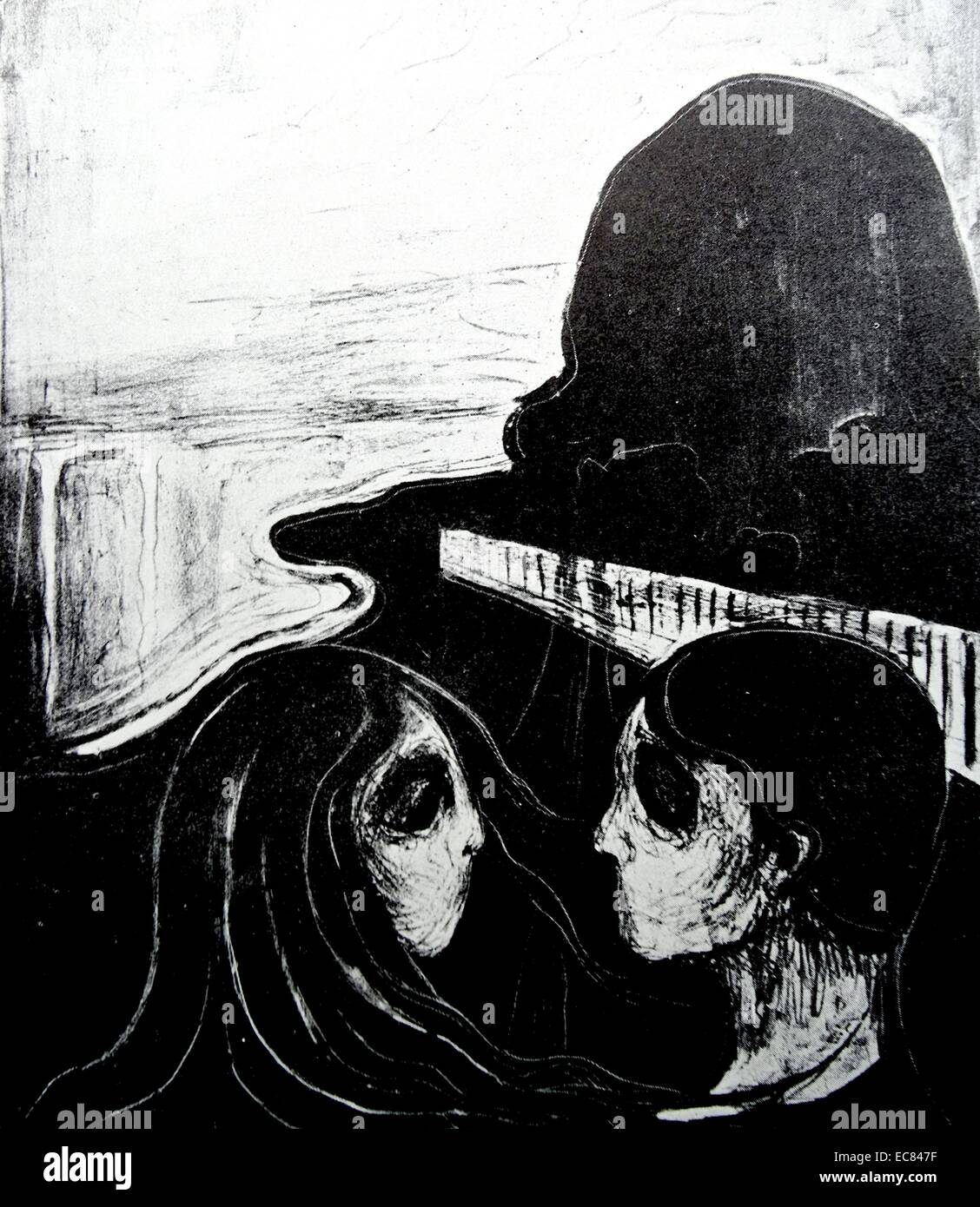 Work entitled Attraction by Norwegian artist Edvard Munch (1863-1944 ...