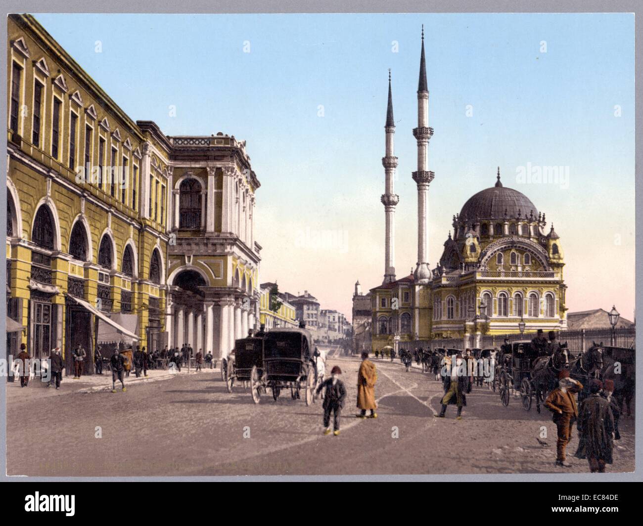 Photograph of Tophane Square, with the Tophane Barracks on the left and ...