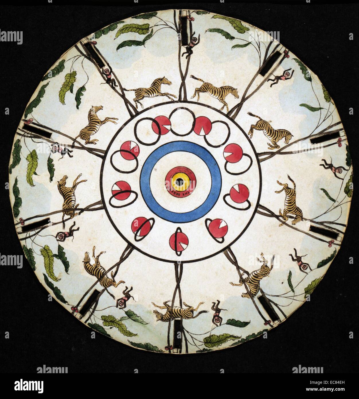 'The Desert' Optical illusion disc which is spun displaying the ...