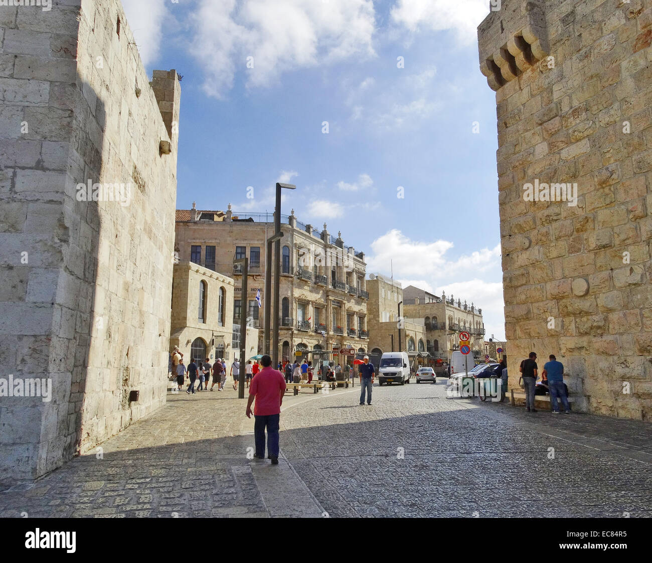 Old city jerusalem walls ottoman architecture israel gate jaffa hi-res ...