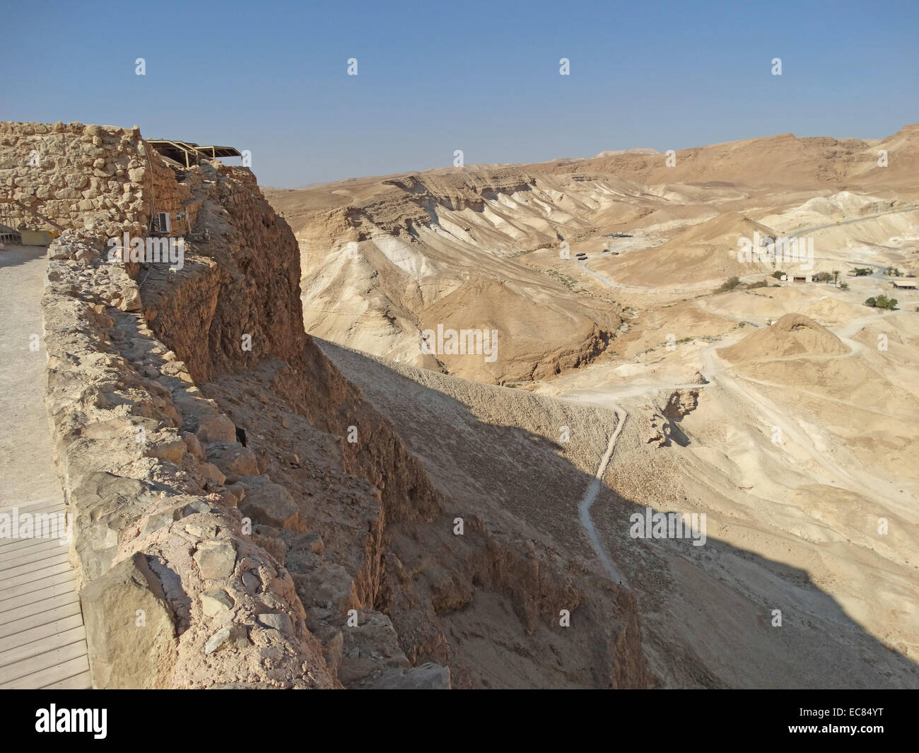 Roman ramp built to assault Masada; an ancient fortification in the ...