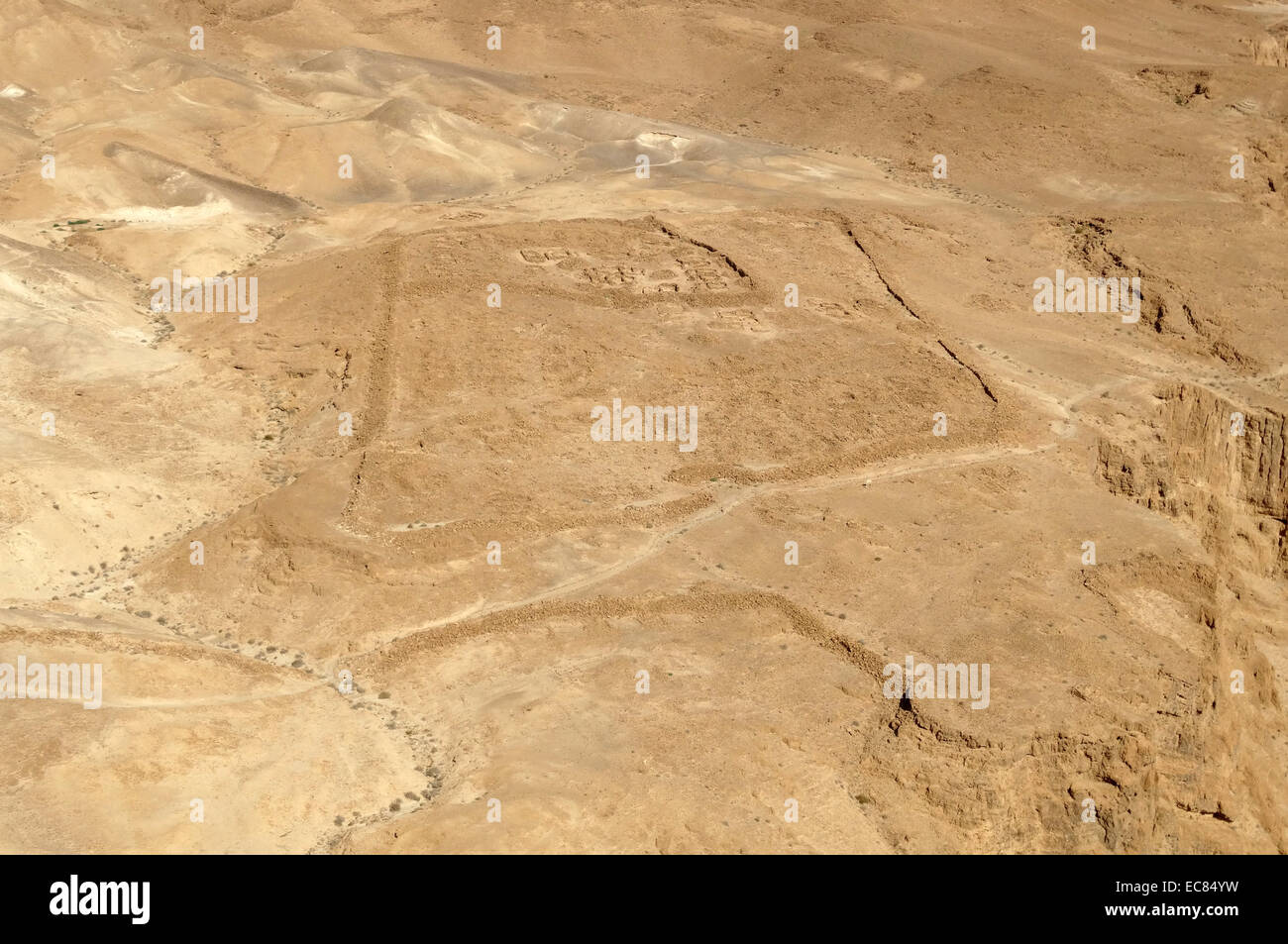 Remains of Roman Forts; surrounding Masada; an ancient fortification in ...