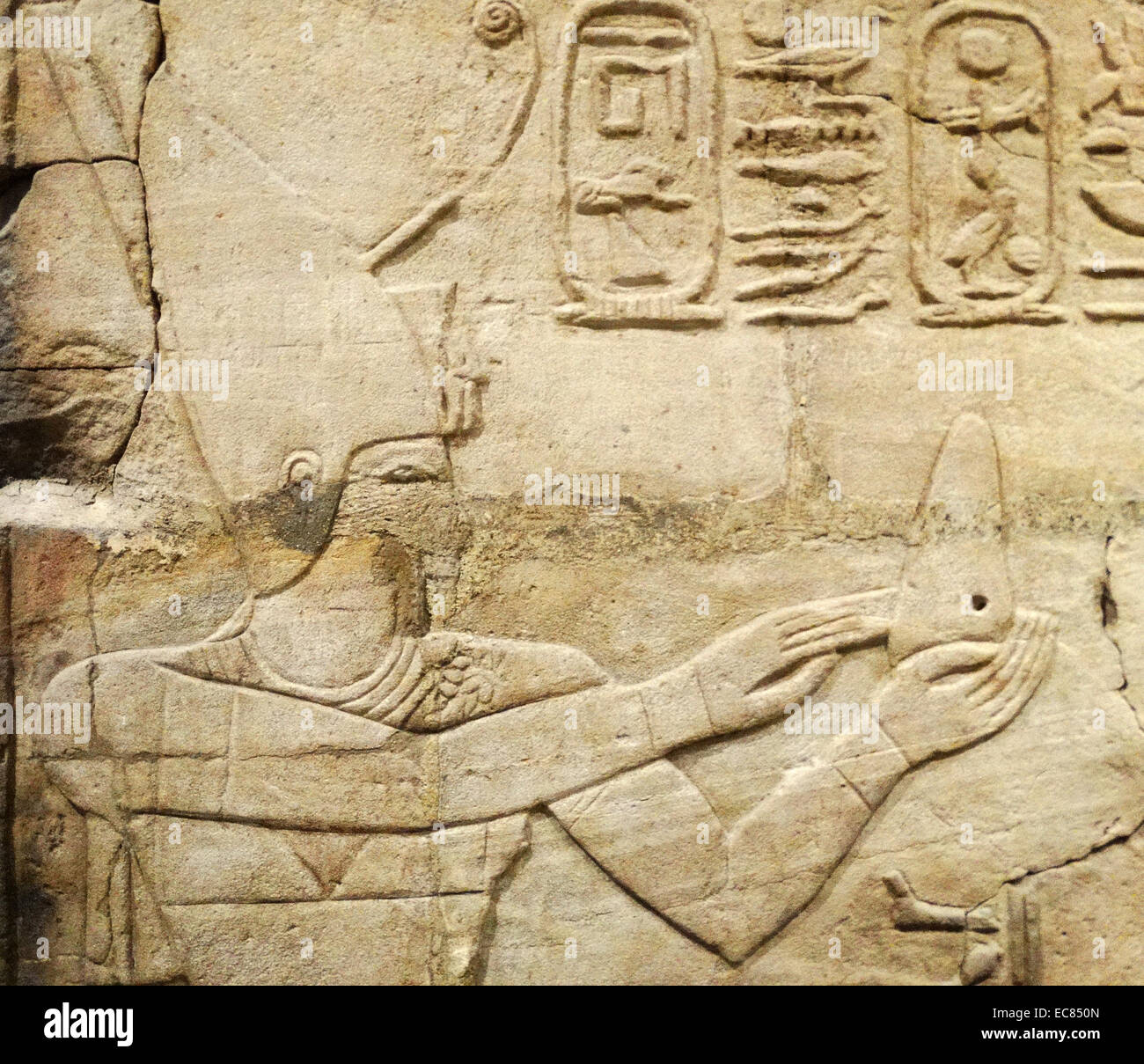 detail from the Shrine of Taharqa is a sandstone shrine built by King ...