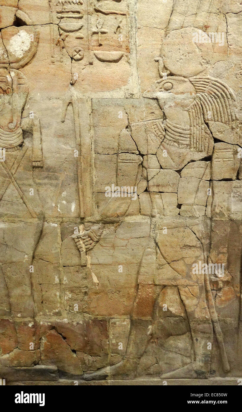detail from the Shrine of Taharqa is a sandstone shrine built by King ...