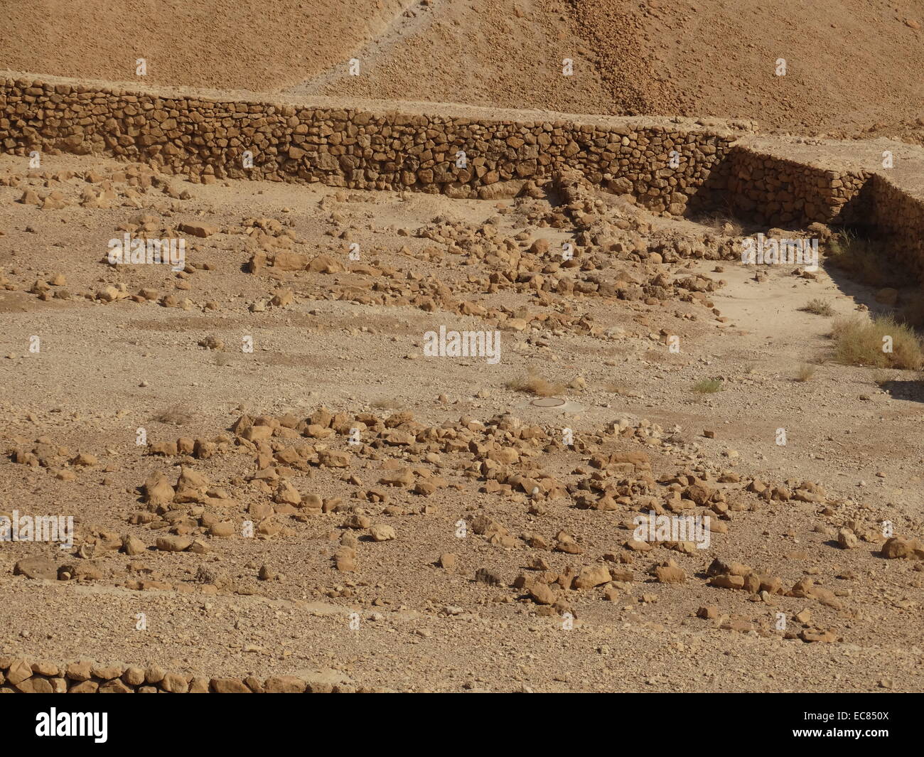 Remains of Roman Forts; surrounding Masada; an ancient fortification in ...