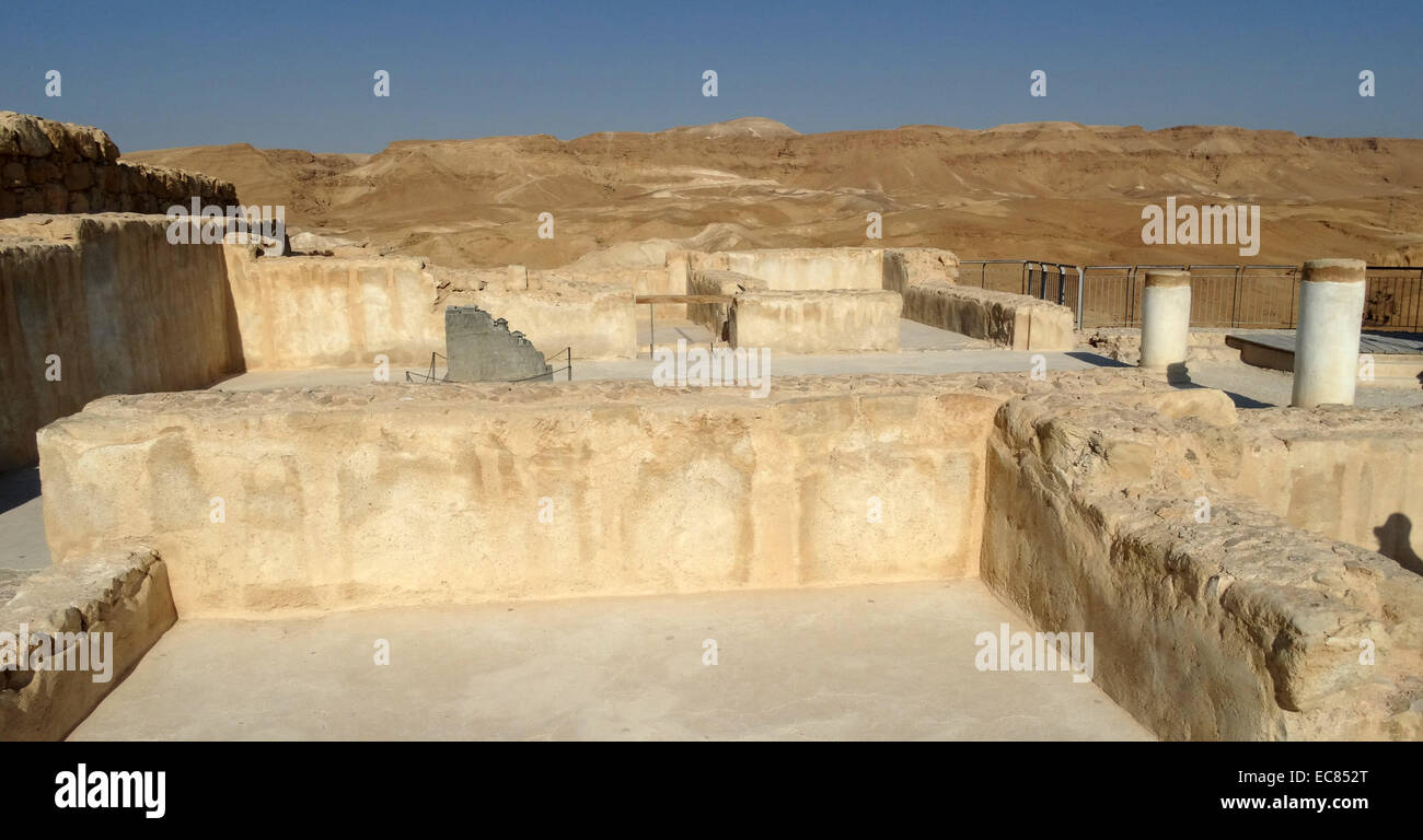 Ruins of Herod's Palace at Masada; in the Southern Israel. According to ...