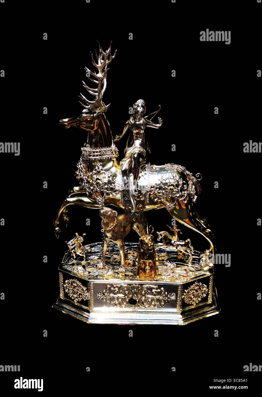 Table automaton diana stag jacob miller silver 17th century hi-res ...