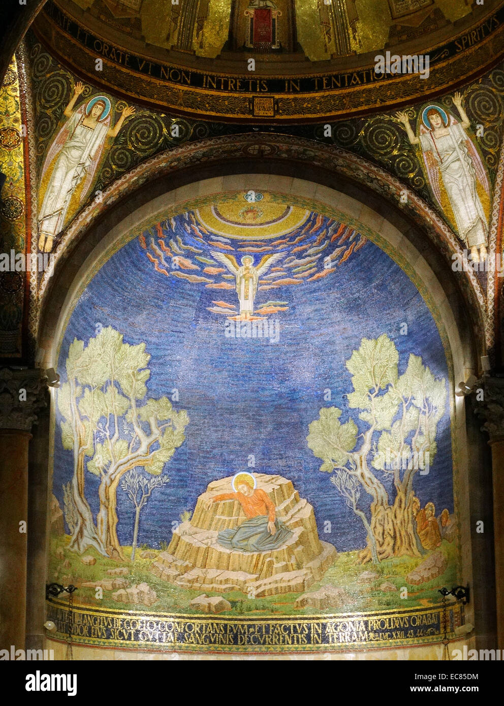 Mosaic inside the Church of All Nations; also known as the Church or ...