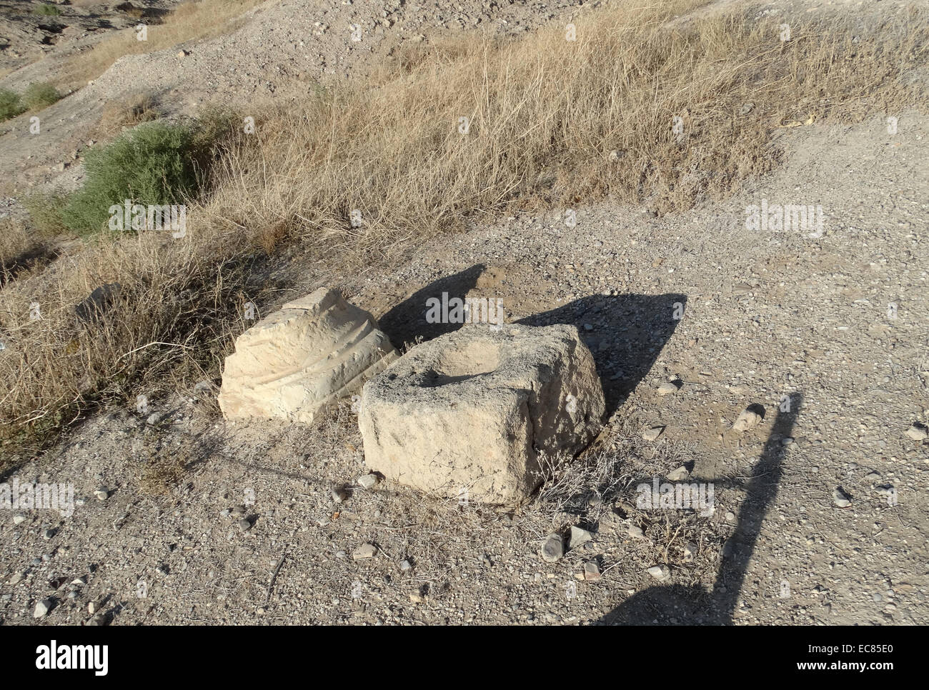 Ruins of ancient Jericho; located near the Jordan River in the West ...