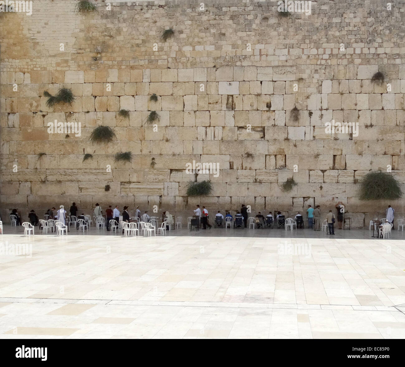 The Western Wall; Wailing Wall or Kotel; in the Old City of Jerusalem ...