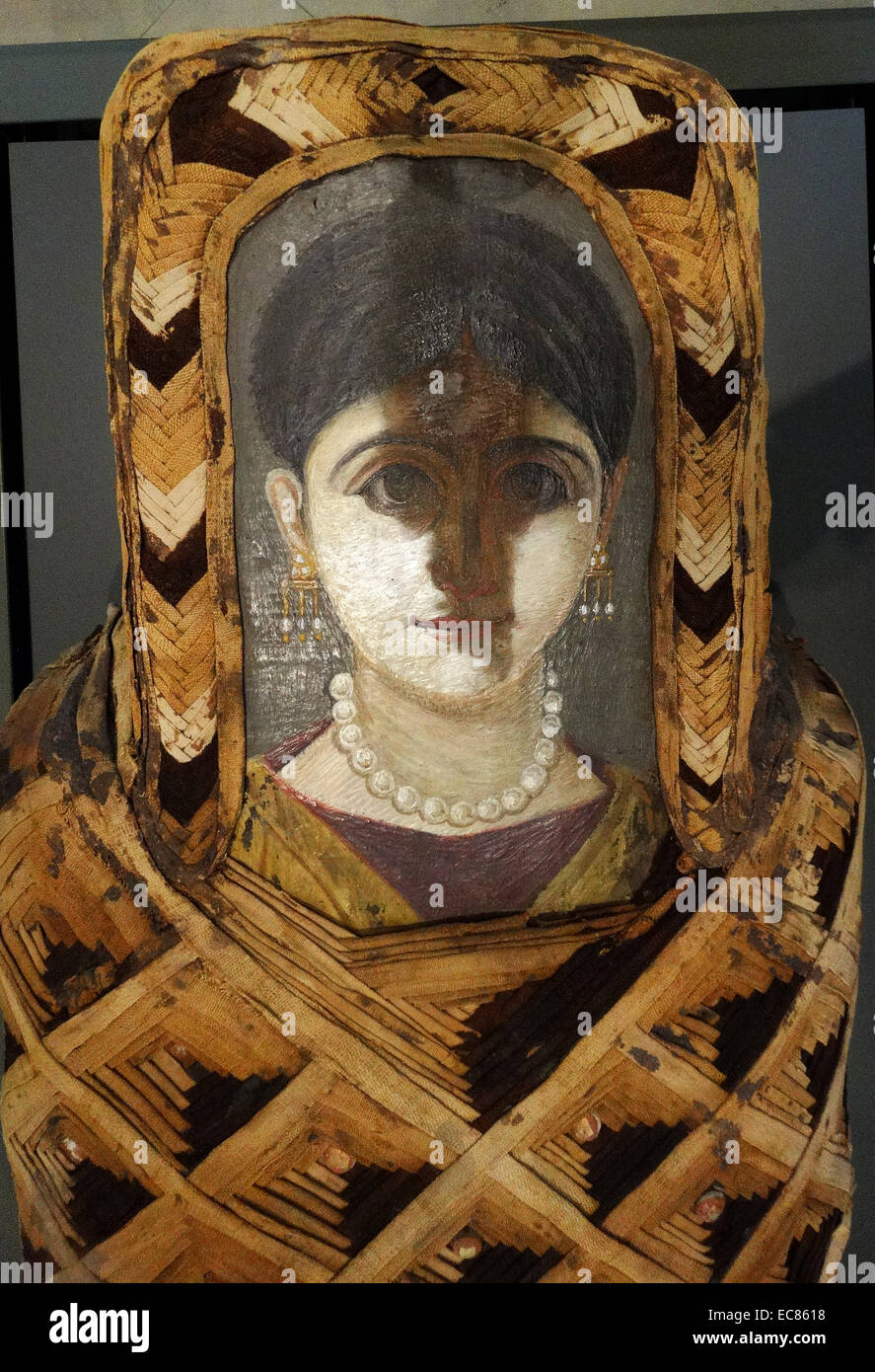 mummy of a young woman from the Greco roman period 2nd century AD ...