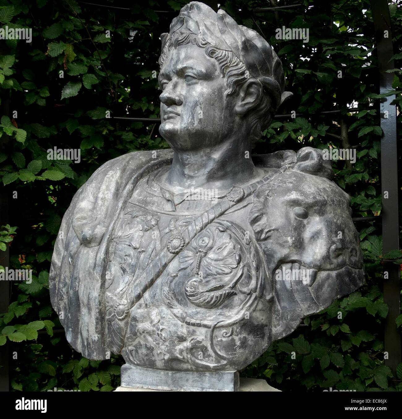 Lead portrait of Roman Emperor Titus Flavius Domitianus. Created by ...