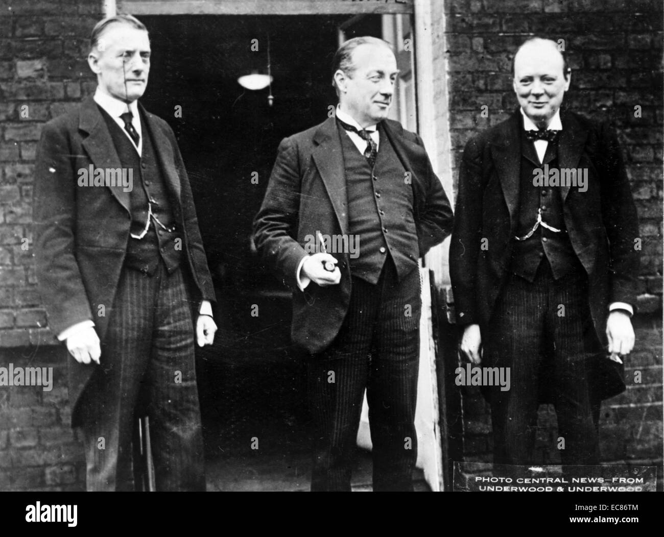 Photograph of British Politicians, Austen Chamberlain, Premier Stanley ...