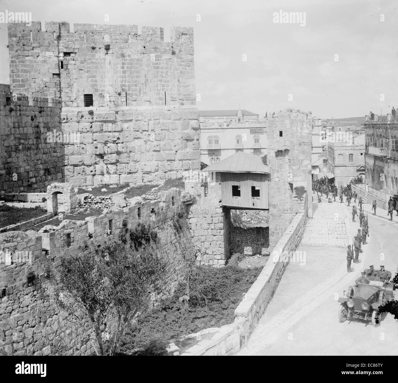 Photograph of General Allenby leaving Jaffa Gate after reading his ...