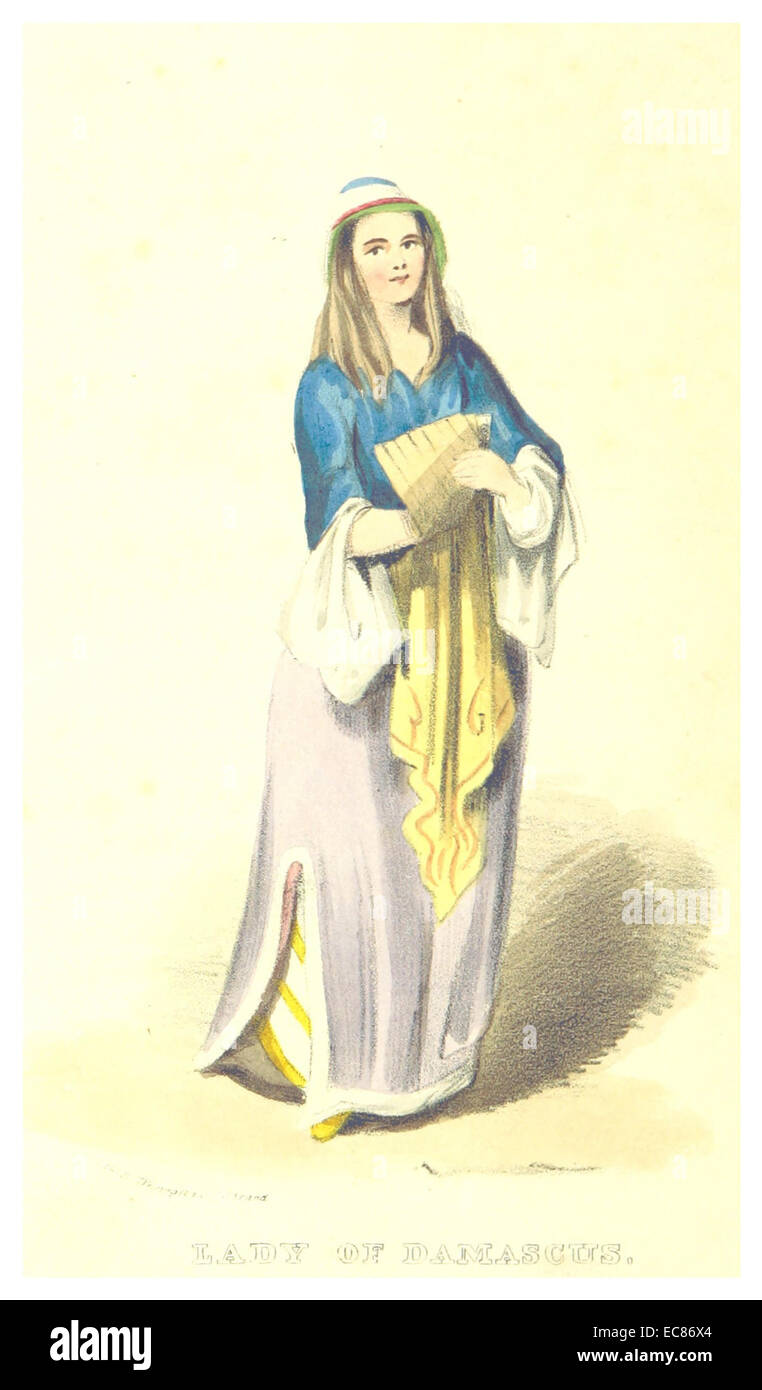 This 1838 work by Addison depicts a portrait of the Lady of Damascus ...