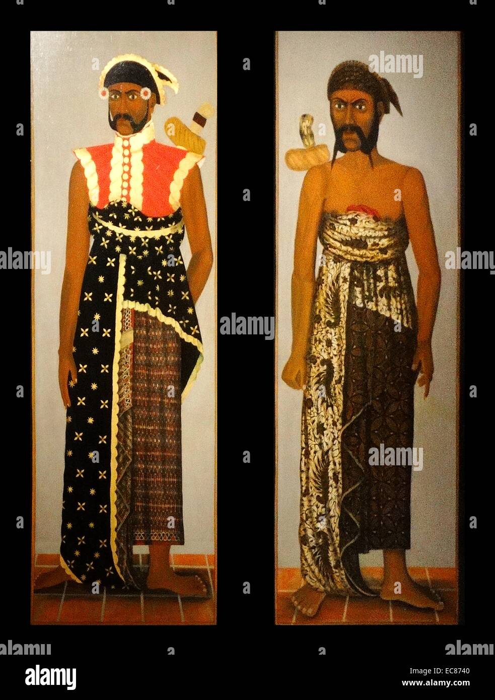 Painting of Javanese Court Official. Dated 1870 Stock Photo - Alamy