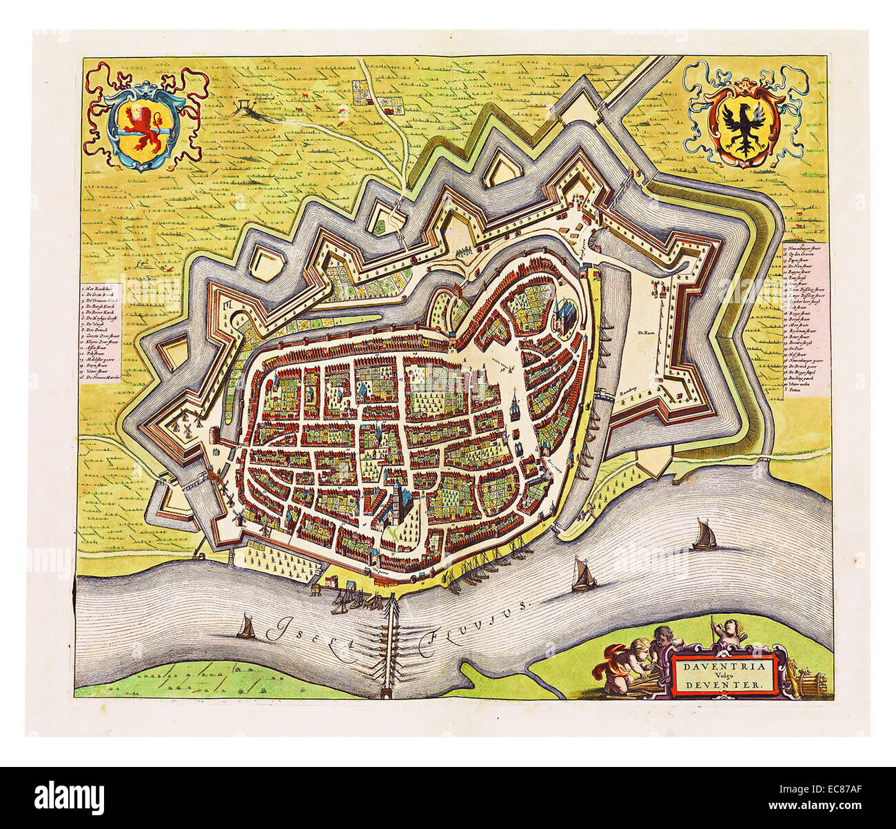 Illustration of Deventer (City in the Netherlands) from the Stedenboek ...