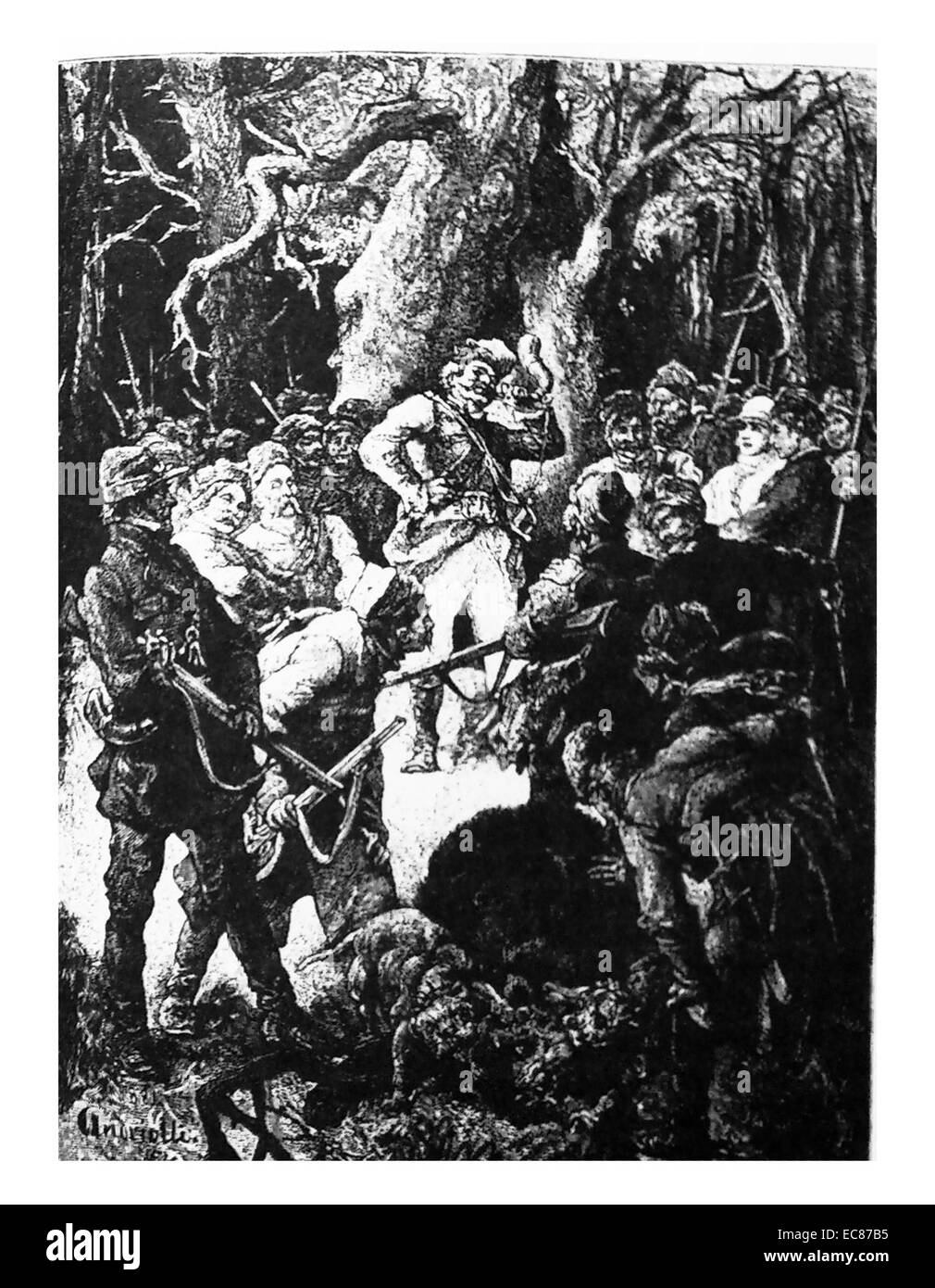 Illustration by Adam Bernard Mickiewicz (1798-1855) Polish poet ...