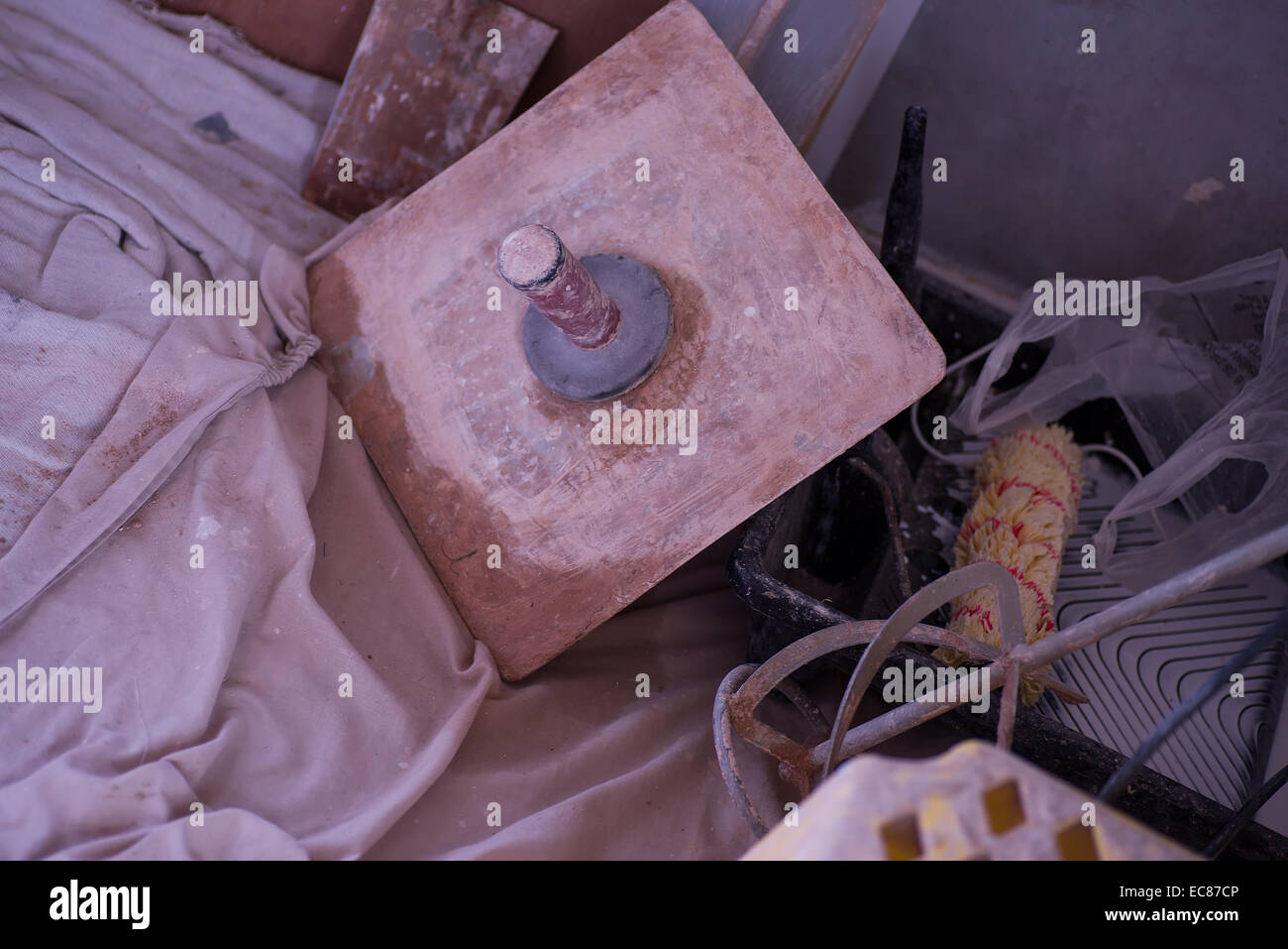 Plasterers building tools Stock Photo - Alamy