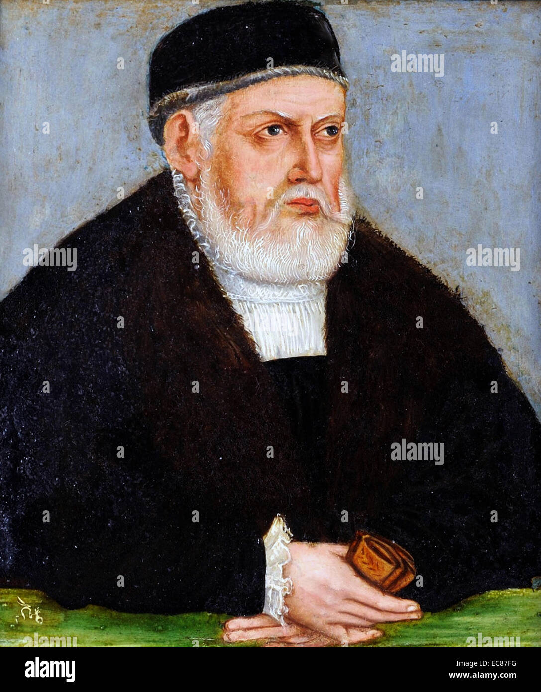 Colour Miniature of Sigismund I the Old. Of the Jagiellon dynasty ...