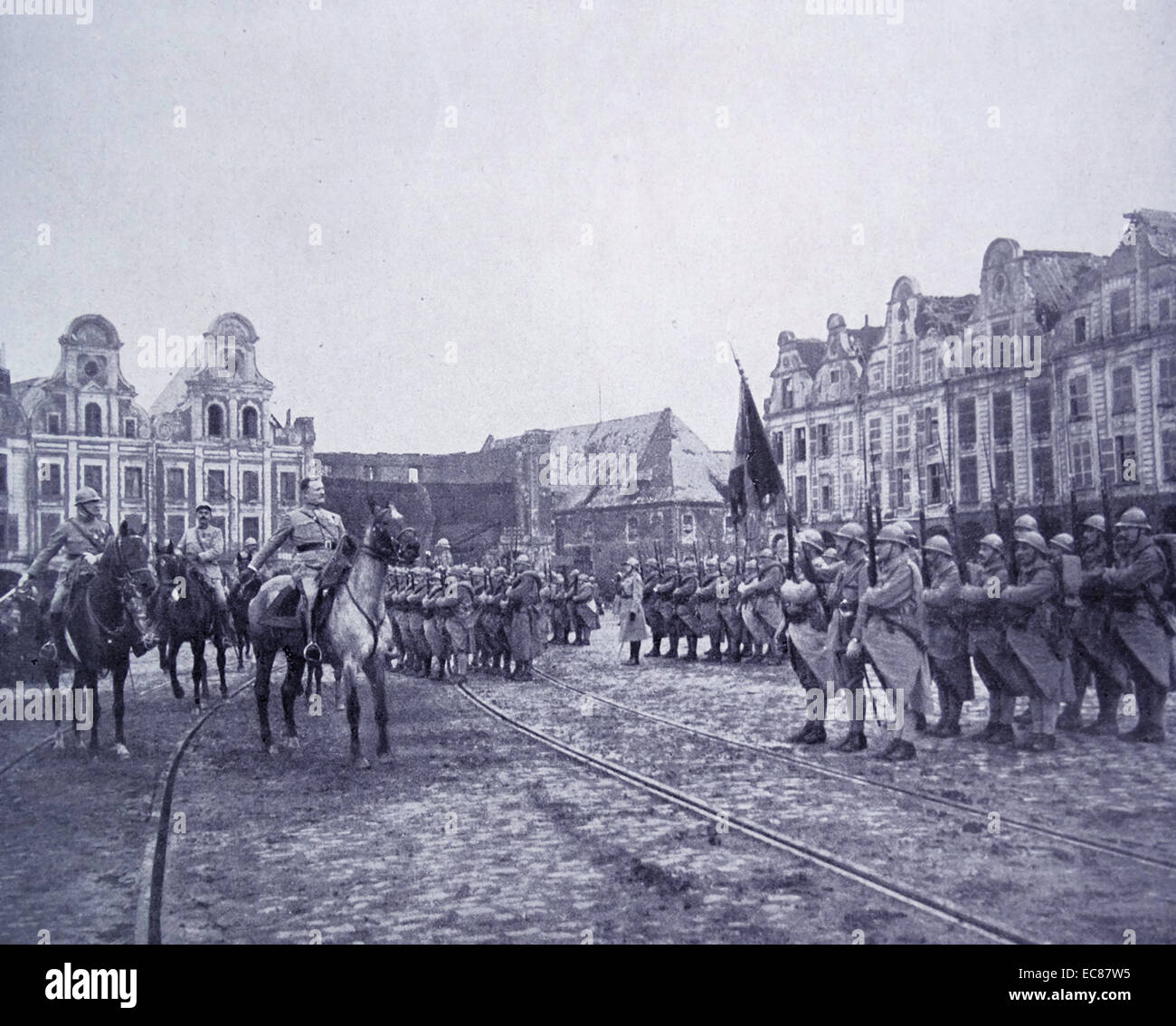 Photograph of a Commemoration ceremony for World War One at Arras in ...