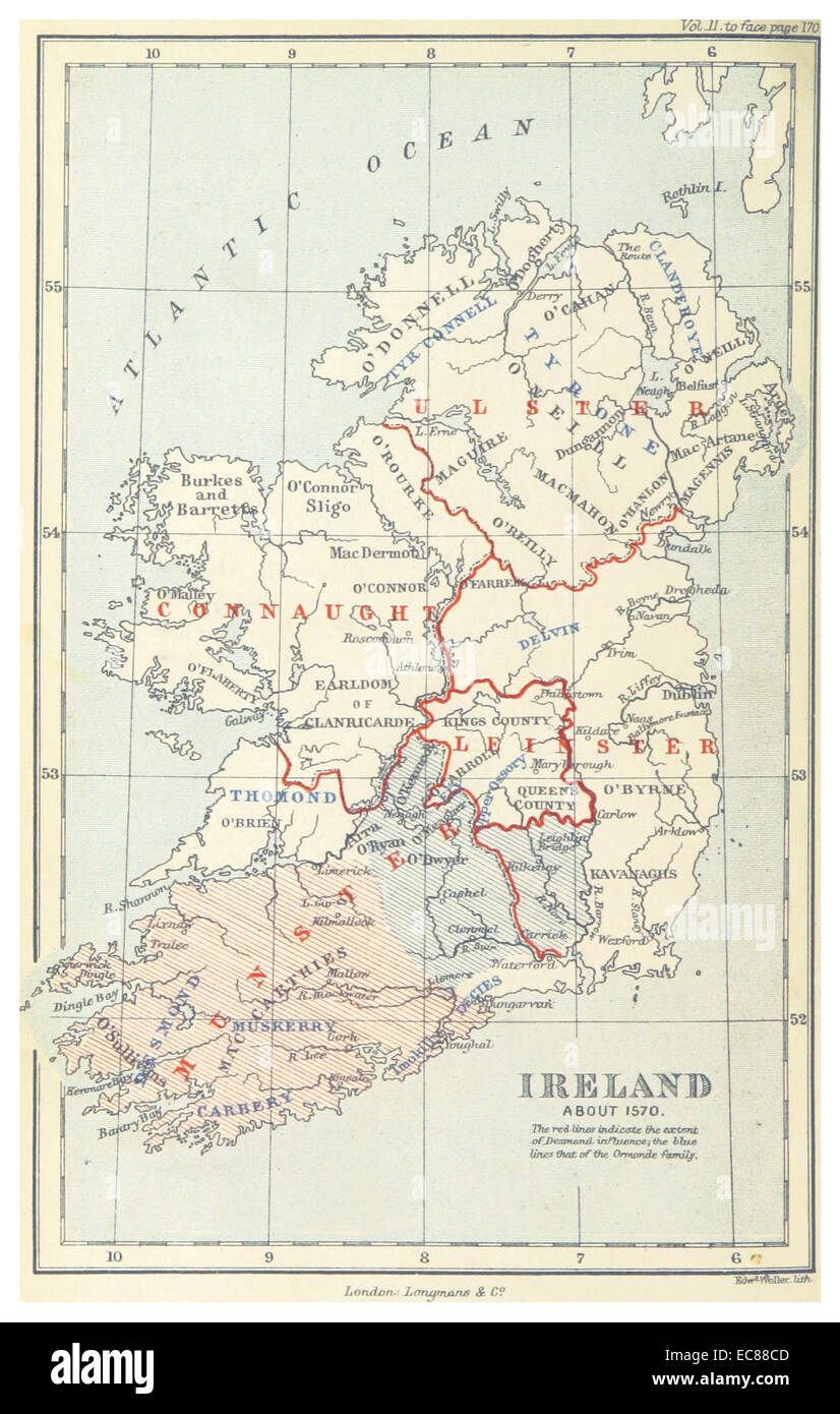 Ireland 1570 map hi-res stock photography and images - Alamy