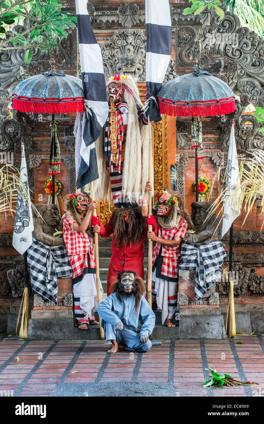 Barong and Kris Dance, Traditional Balinese dance, Ubud, Bali Island ...