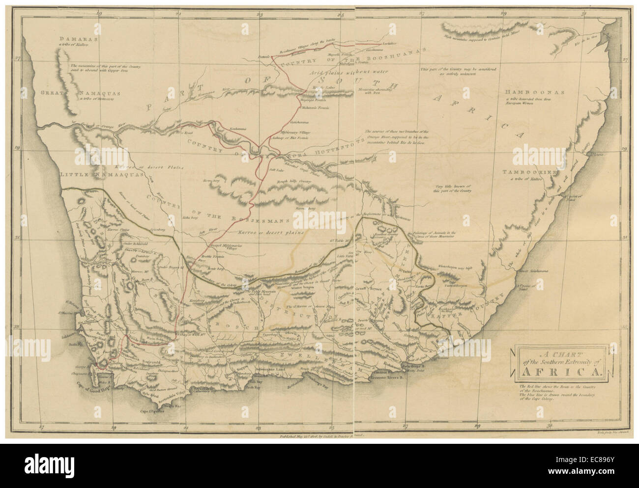 1800s south africa map hi-res stock photography and images - Alamy