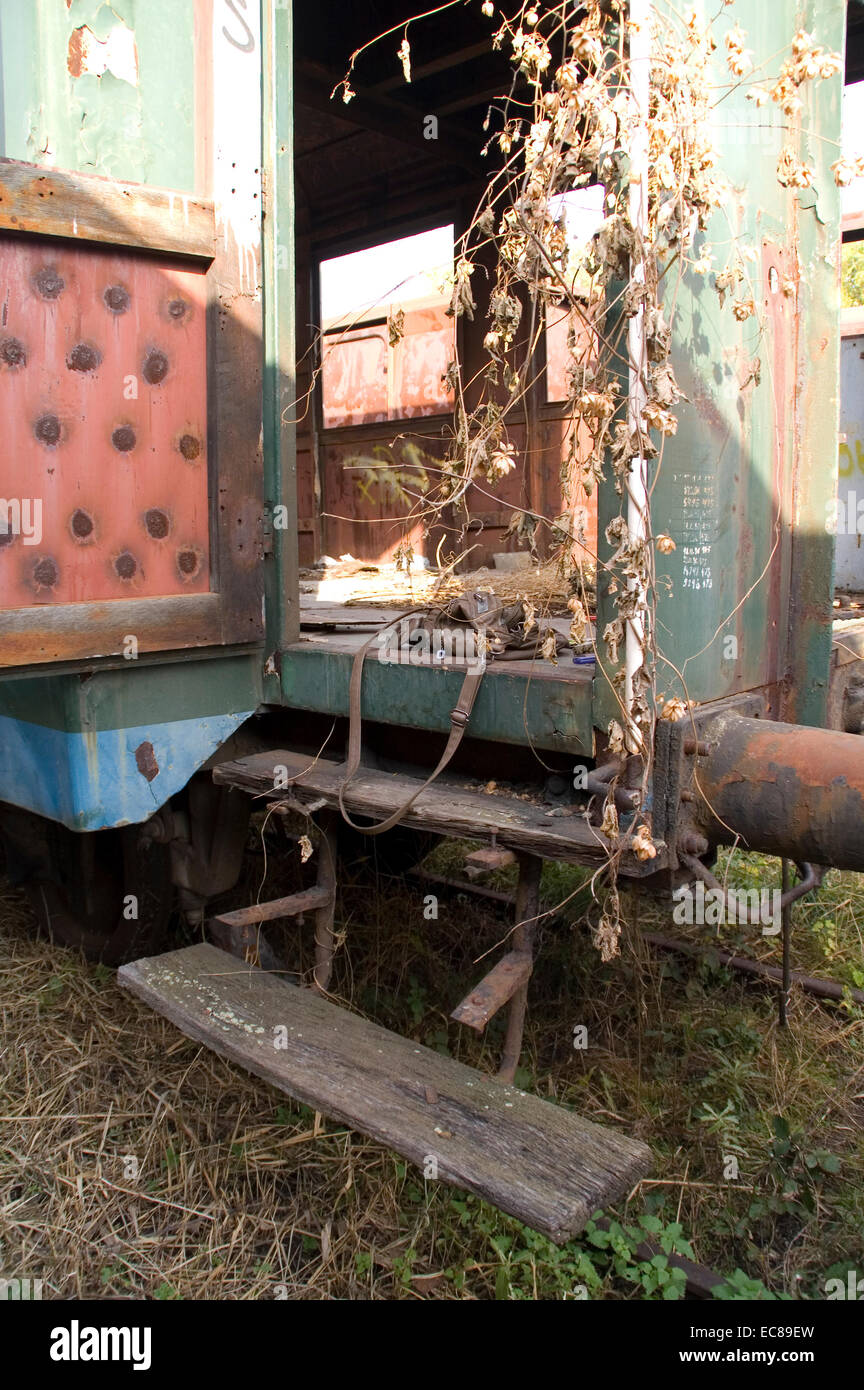Old railway passenger coach who counts his last days before being ...