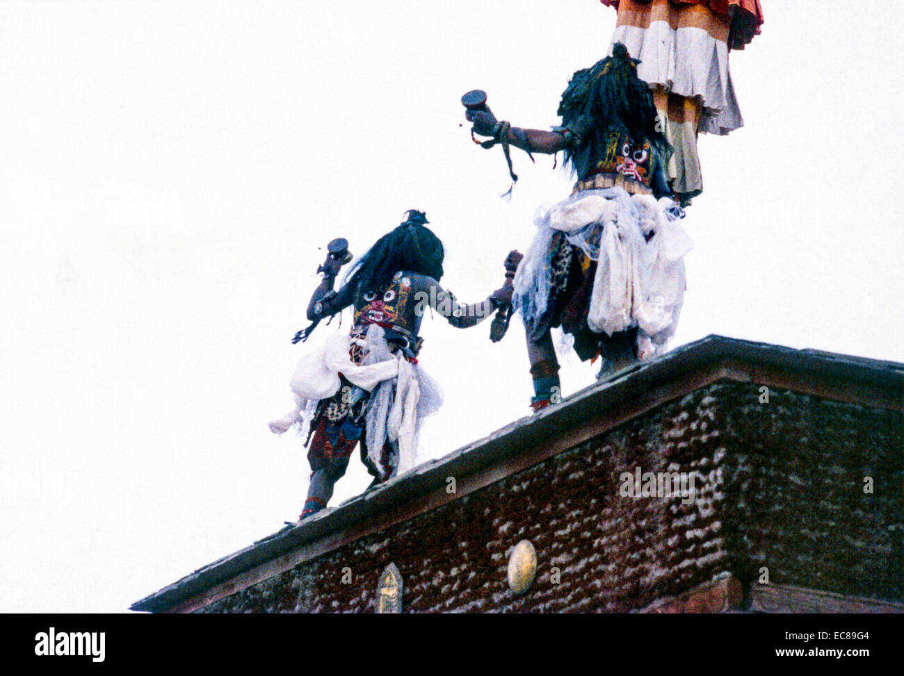 Ladakh Tibet Matho monastery Cham dance ceremony people monks annual ...