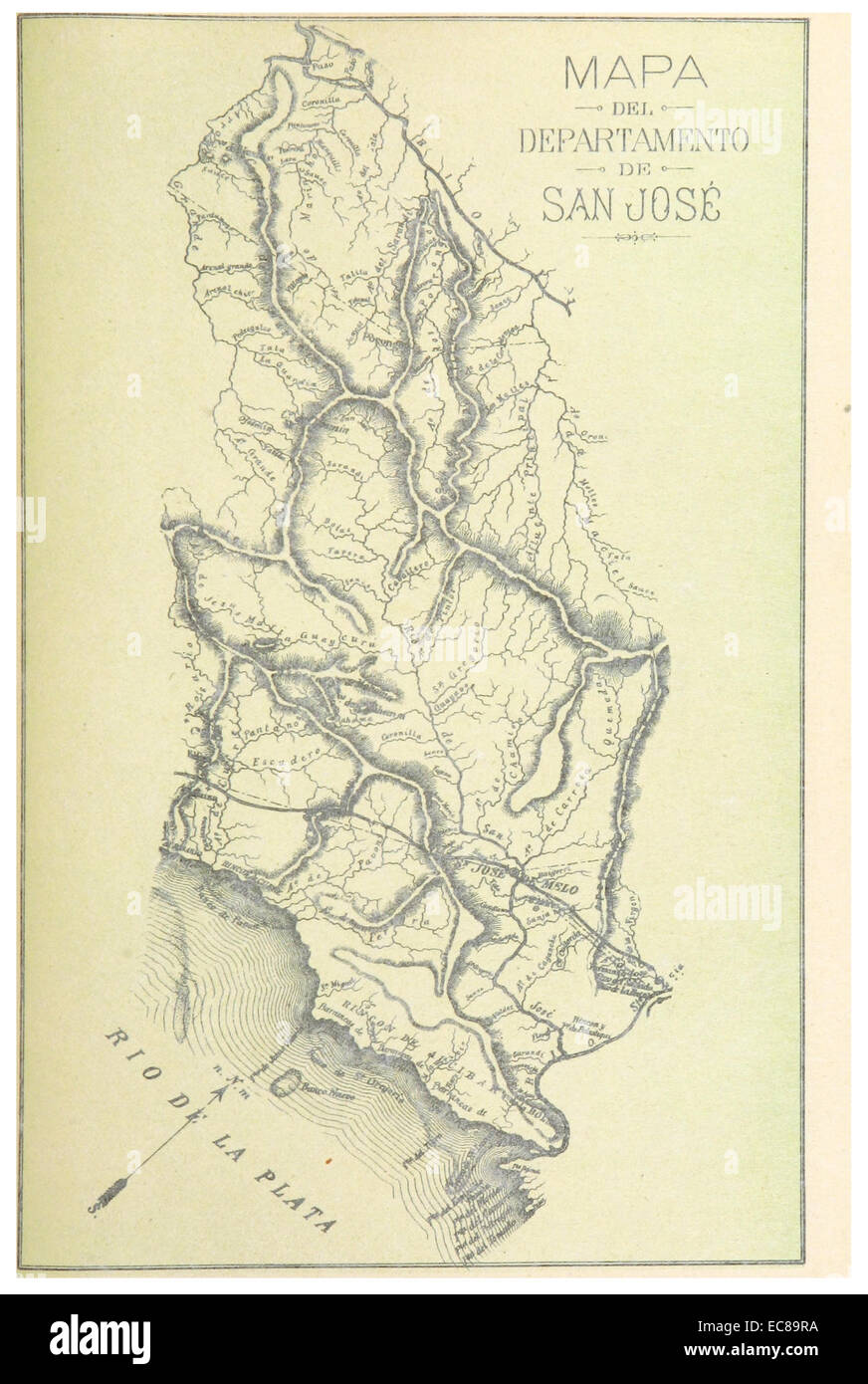 This 1882 map by Bera shows the layout of the San Jose Department ...