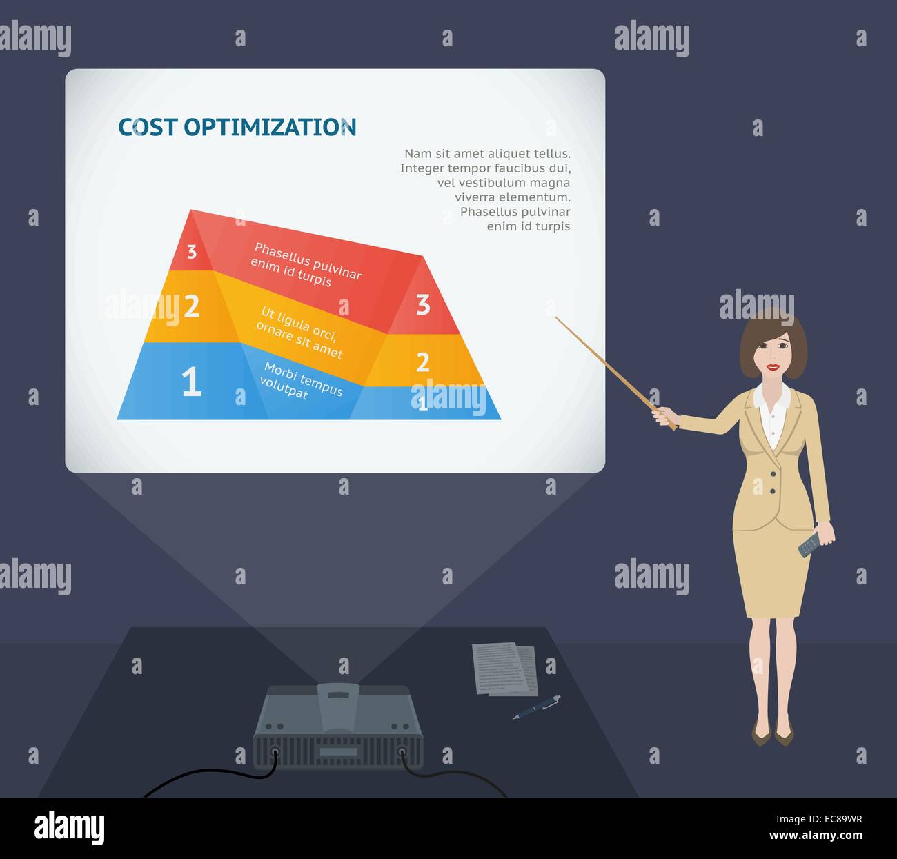 Presentation projector speech Stock Vector Images - Alamy